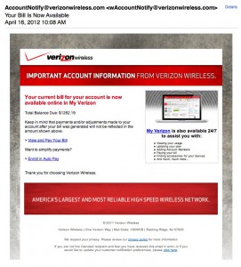Alert: Beware My Verizon Bill is Fake Malicious Email – Resources For Life