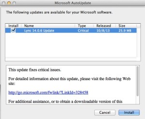 Microsoft Lync for Mac 2011 – Lync 14.0.6 Critical Update Failing to ...